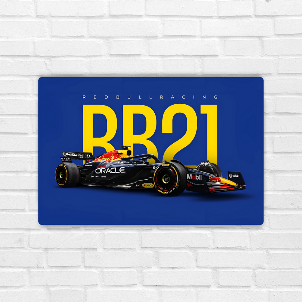 Red Bull RB21 Metal Poster - Car Poster | Walltistic Pakistan